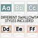 ALPHABET BANNERS Calm Colors Neutral Bunting Swallowtail Style ...