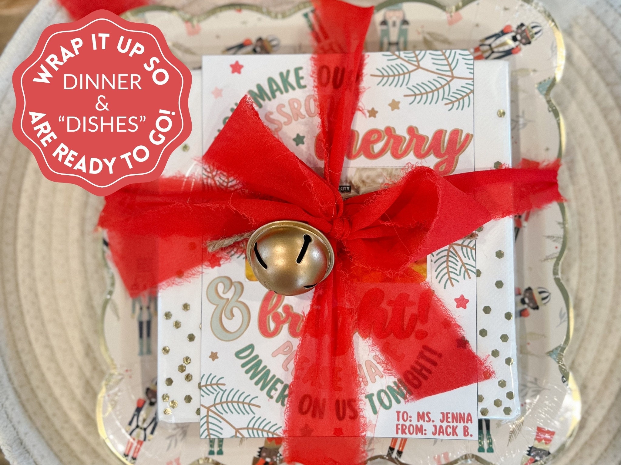 Dinner on Me Gift Card Holder for Christmas Holiday Gift | Christmas ...