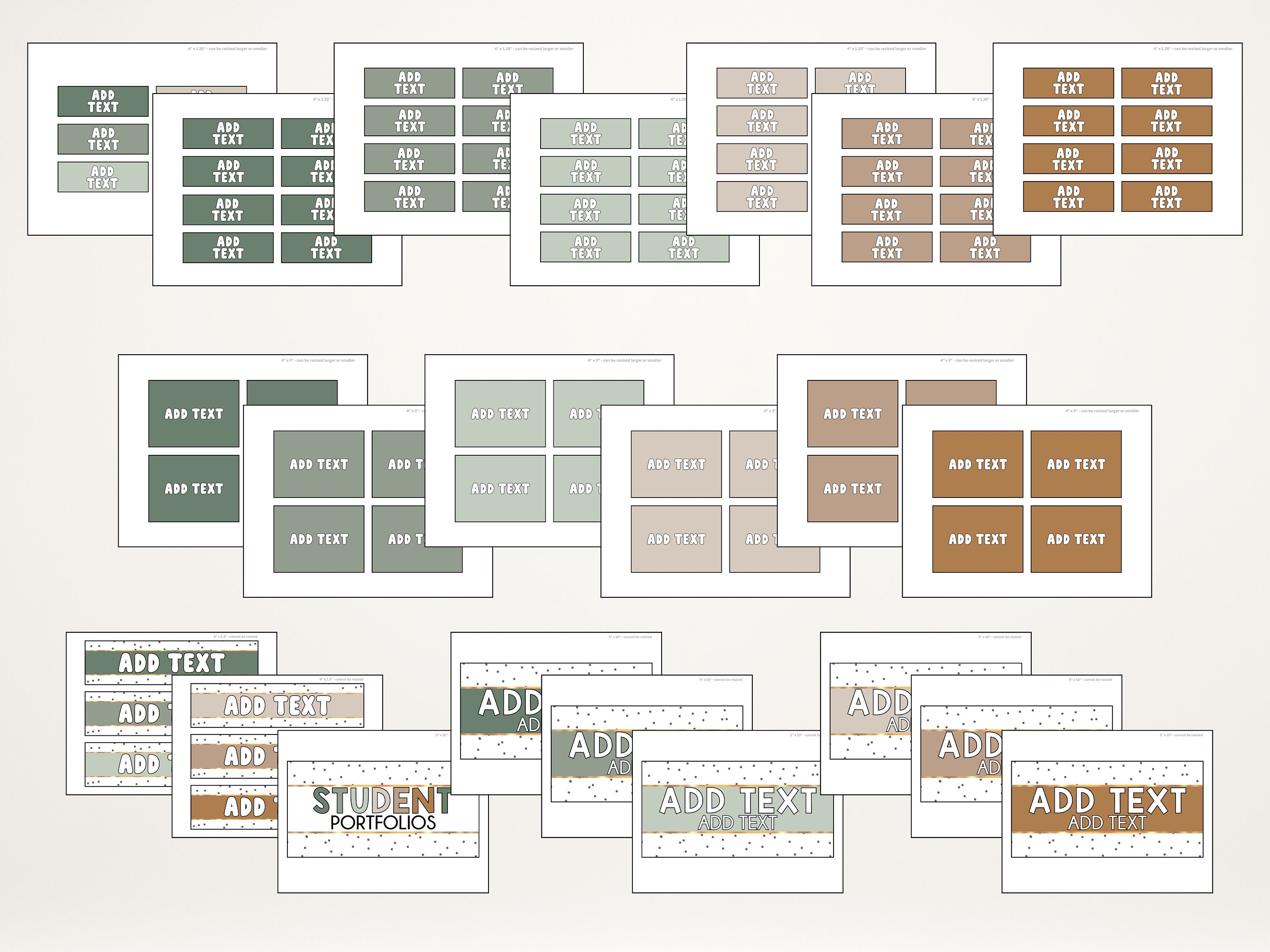 Editable Neutral Greenery Colors Classroom Labels | Hanging File ...