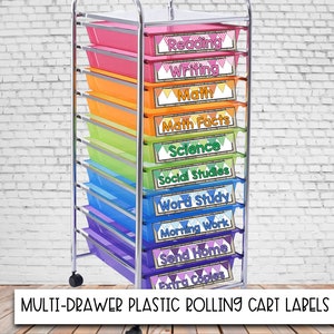 Labels for Rolling Cart Unit 10-drawer Rolling Cart Drawer - Etsy