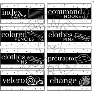 Classic Black & White Labels for Drawer Storage | 24-drawer Storage ...