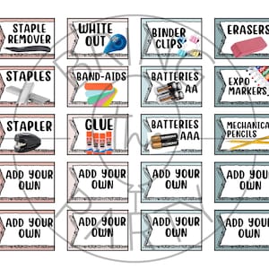 Customizable Labels for Storage Unit, 44-drawer Plastic Storage Cabinet ...