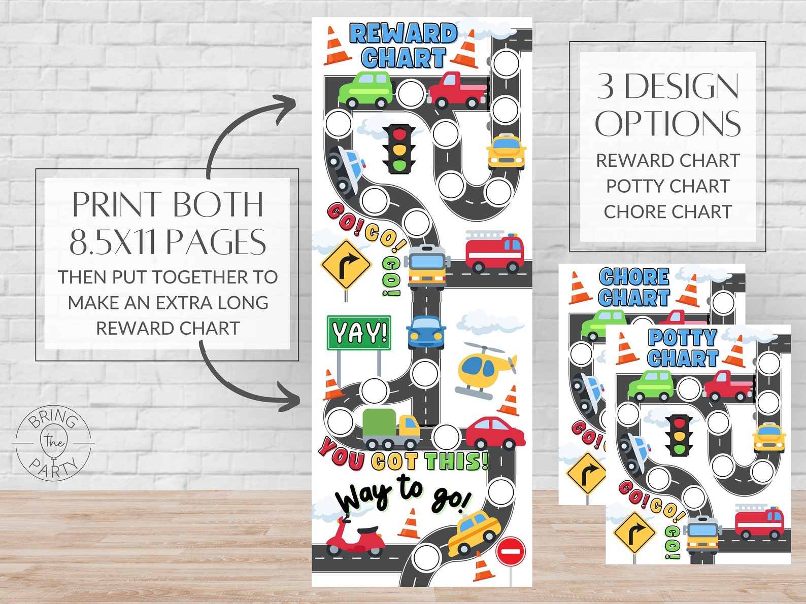 Reward Chart Potty Training Chart Cars Reward Chart Cars - Etsy