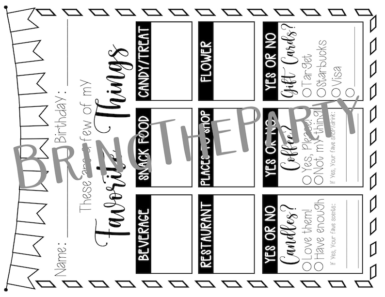 Teacher Favorite Things Survey Instant Download Beginning of - Etsy Teacher Favorite Things Survey Instant Download Beginning of - Etsy