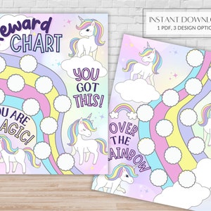 Reward Chart | Potty Training Chart | Unicorn Reward Chart | Unicorn ...
