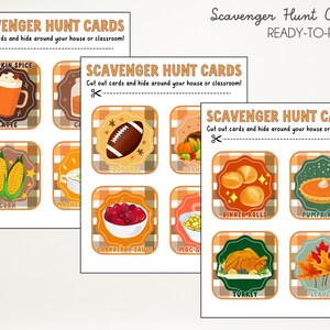 Printable Thanksgiving Scavenger Hunt | Thanksgiving Kids Activity ...