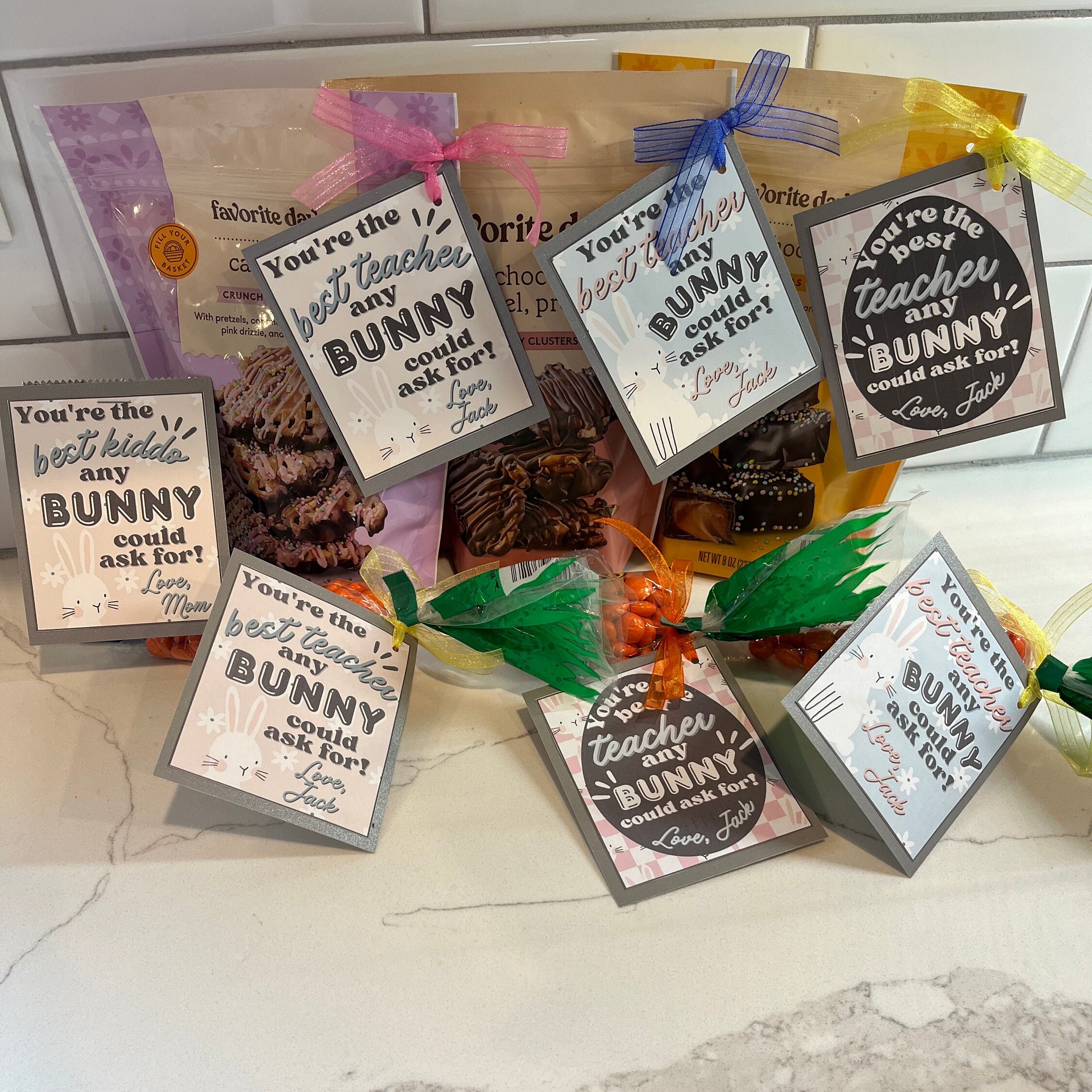 Editable Easter Teacher Gift Tag, Student Gift Tag, Bunny Gift Tag ...