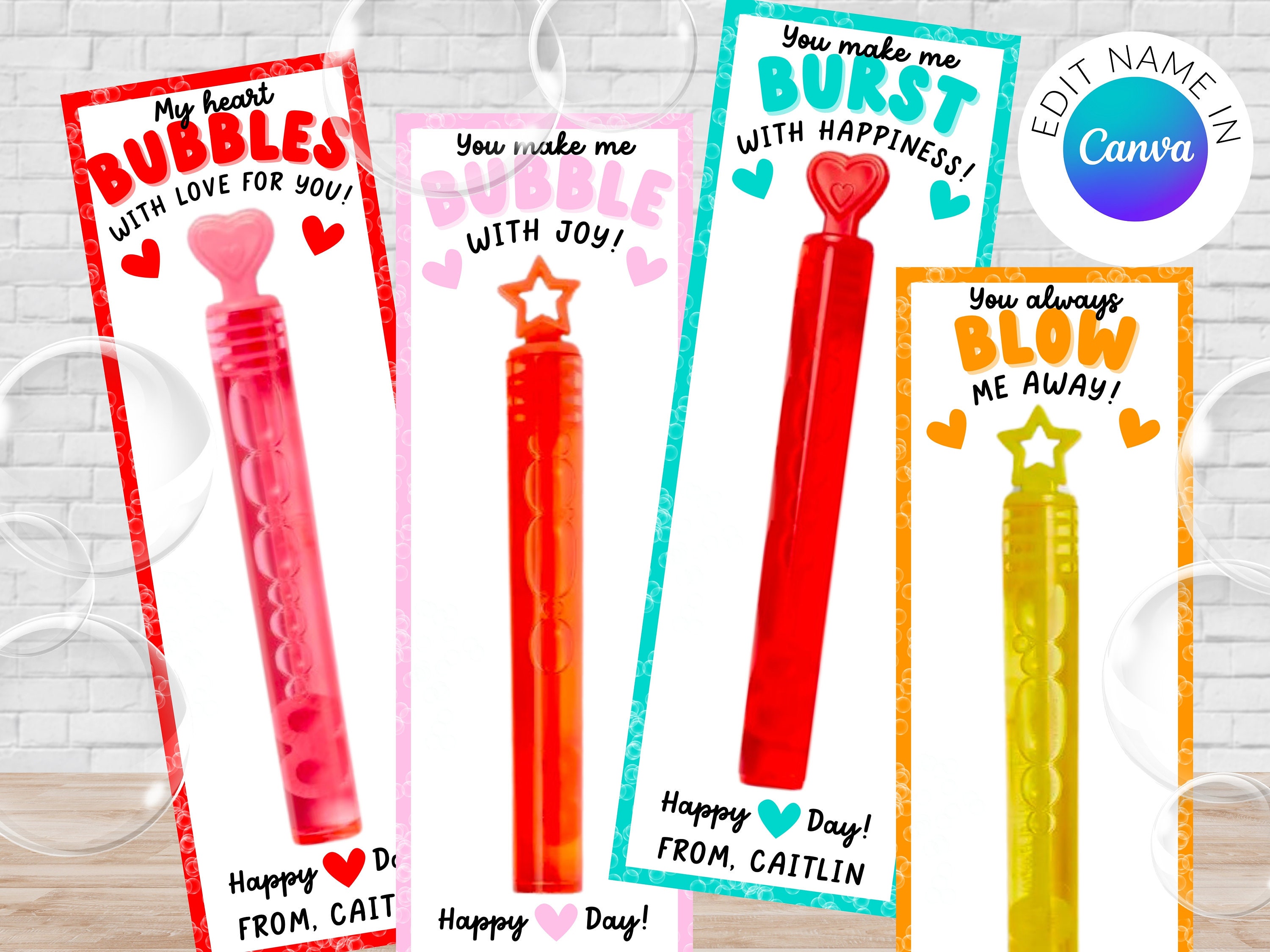 Editable Bubbles Valentine Printable | Kids Bubble Valentine | Non-food ...