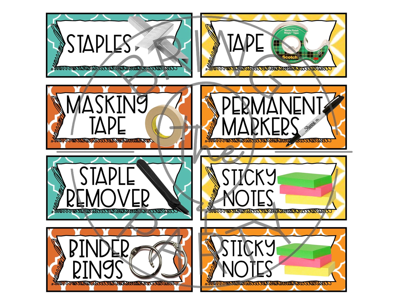 Labels for Storage Unit, 24-drawer Plastic Storage Cabinet Labels ...