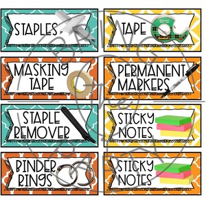 Labels for Storage Unit, 24-drawer Plastic Storage Cabinet Labels ...
