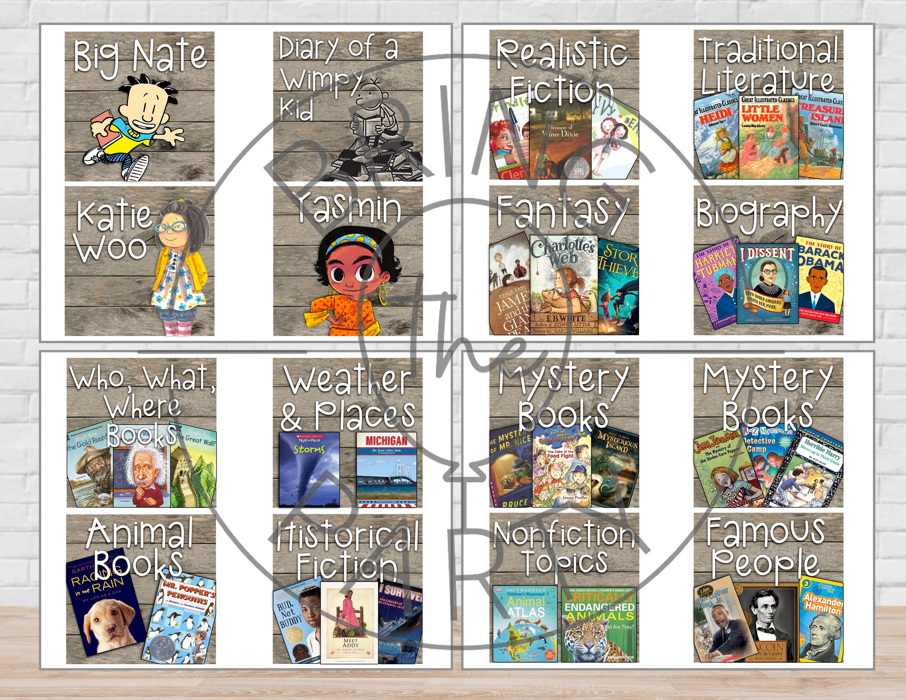 Classroom LIBRARY Book Bin LABELS, Elementary Library, K-3 Grade Level ...