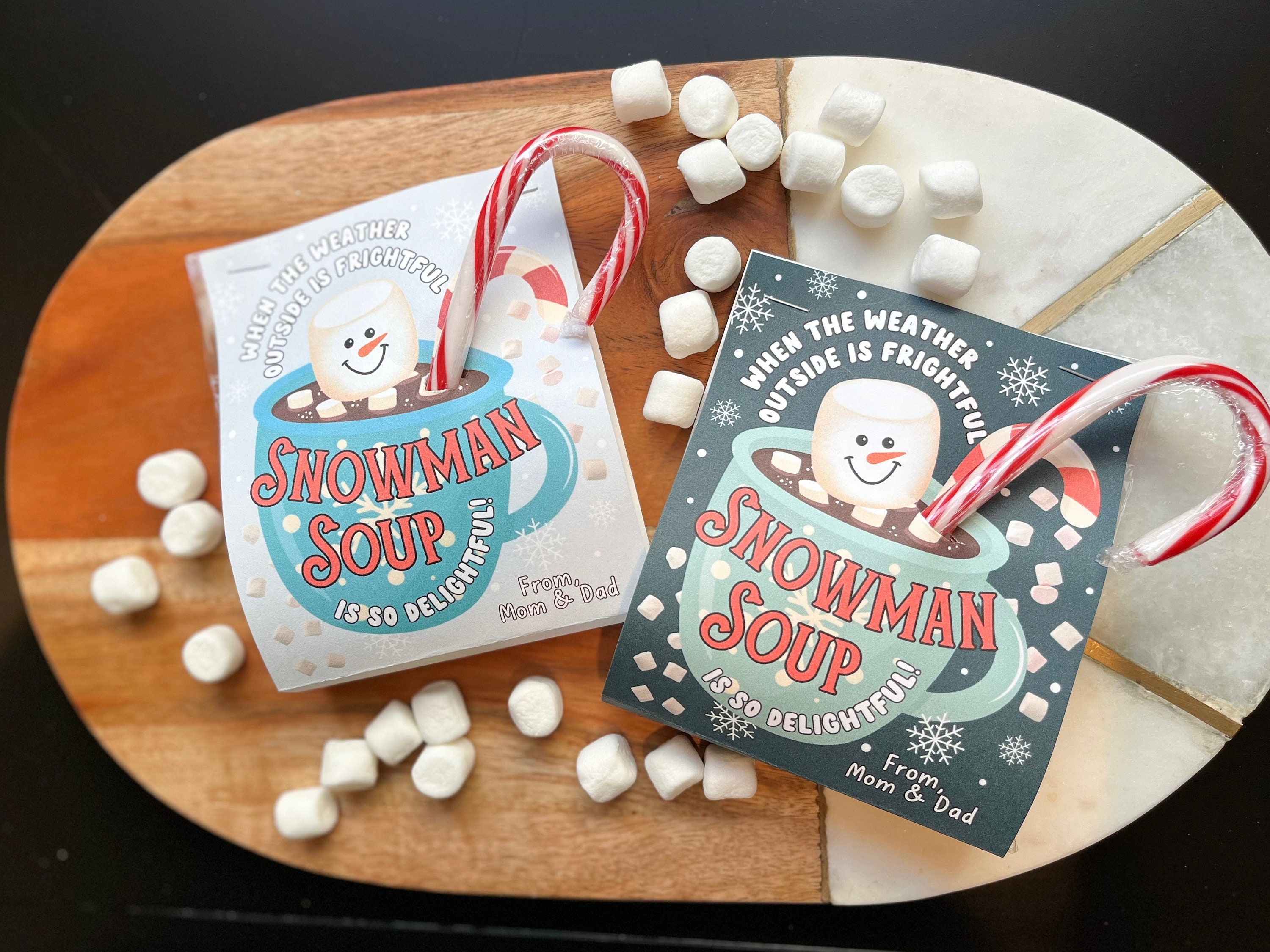 Snowman Soup Printable Wrap | Hot Cocoa Kit | Snowman Soup Gift Tag ...