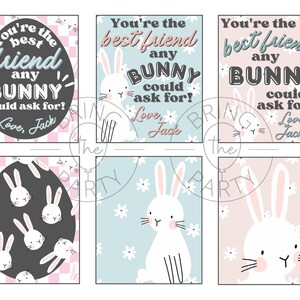 Editable Easter Teacher Gift Tag, Student Gift Tag, Bunny Gift Tag ...