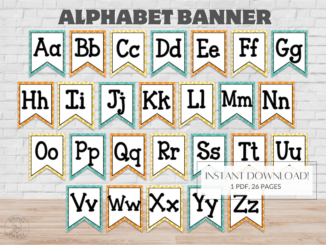 ALPHABET BANNER Classroom, Word Wall ABC, Classroom Decor, Teacher Banner, Instant Download - Etsy