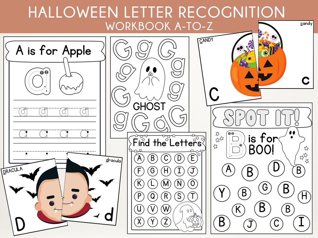 Halloween Alphabet Letter Practice | 93-page Letter Recognition ...