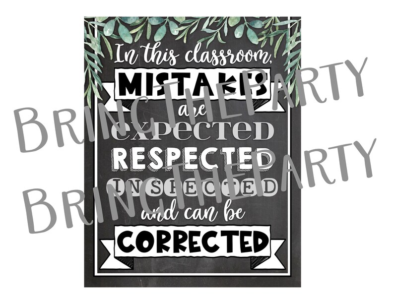 Greenery Classroom Motivational Poster Farmhouse Rustic Decor - Etsy