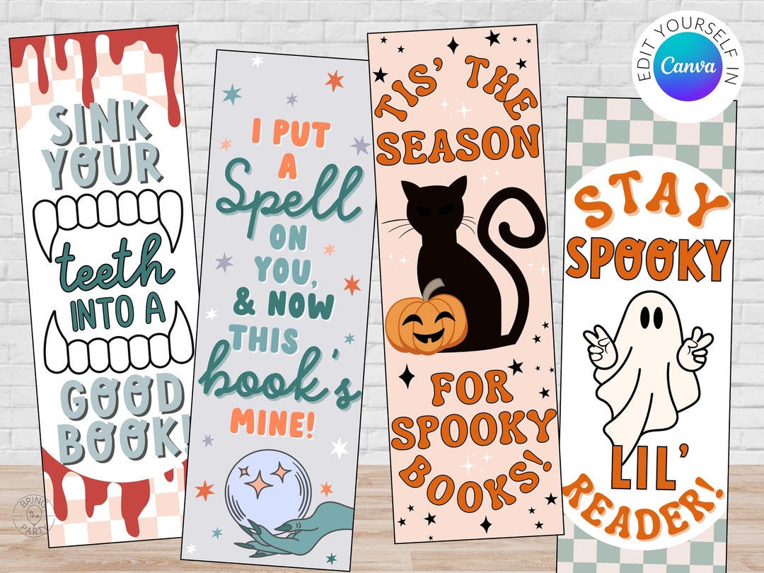 Halloween Spooky Printable Bookmarks | Student Halloween Bookmarks ...