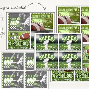 Editable Football Valentine | Sports Valentine | School Valentine ...