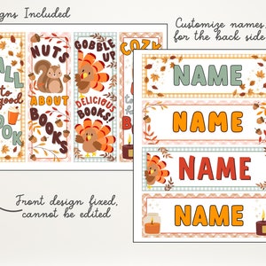 Fall Harvest Printable Bookmarks | Student Thanksgiving Bookmarks ...