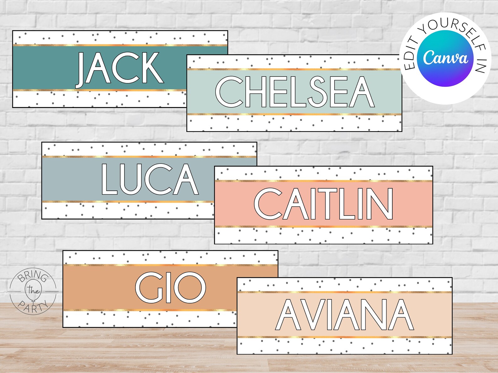 Student Name Tags Neutral Calming Colors | Neutral Serene Classroom ...