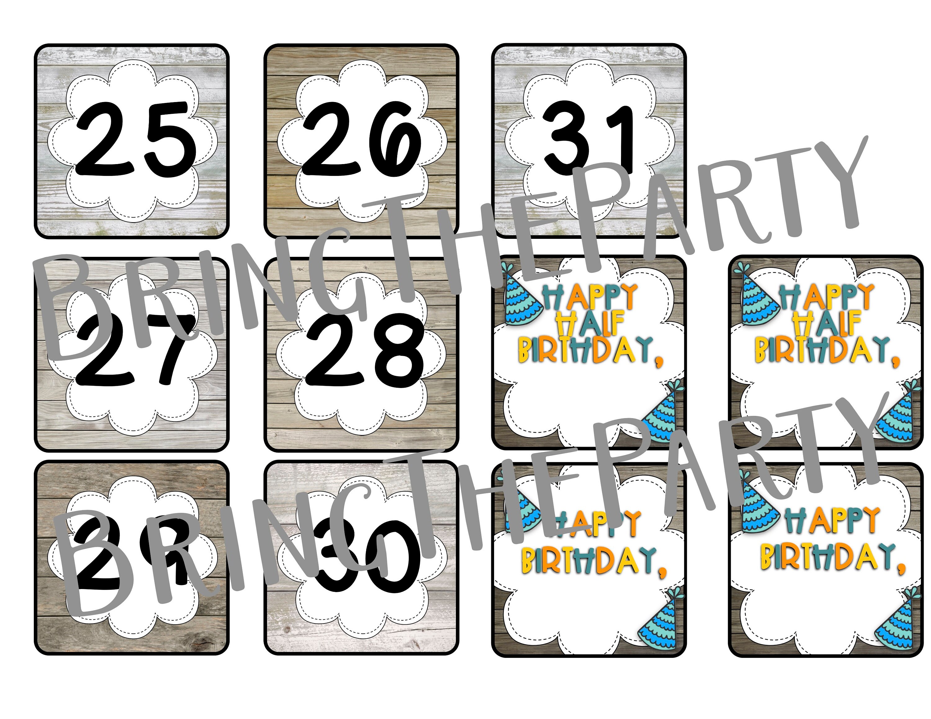 Farmhouse Classroom CALENDAR & NUMBERS, Greenery Eucalyptus Rustic ...