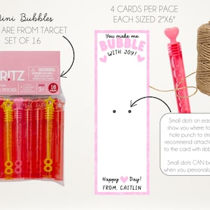 Editable Bubbles Valentine Printable | Kids Bubble Valentine | Non-food ...