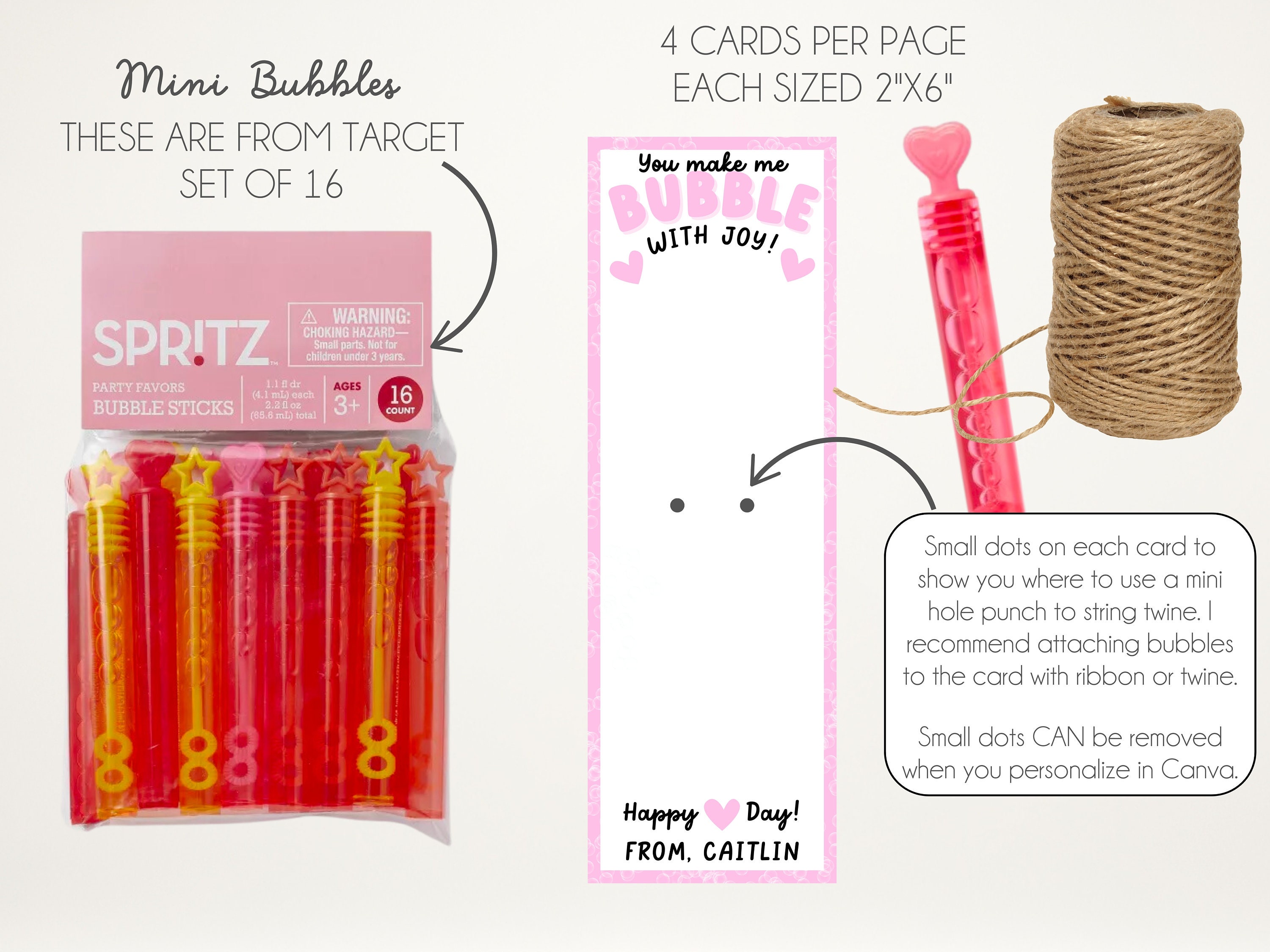 Editable Bubbles Valentine Printable | Kids Bubble Valentine | Non-food ...