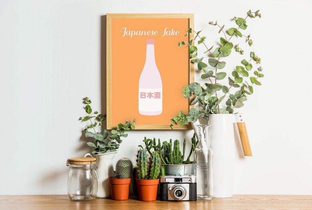 Japanese Sake Print, Sake Cocktail Poster, Sake Sign, Sake Cocktail ...