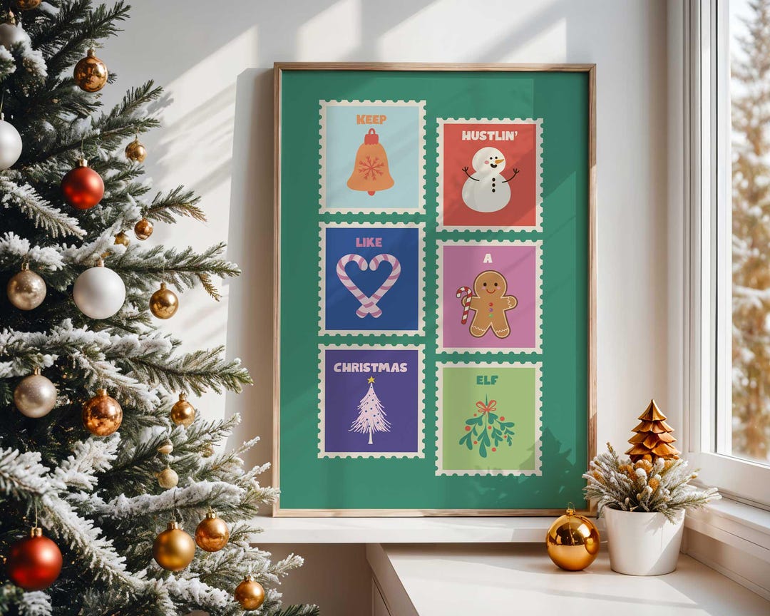 Christmas Stamp Set Speechtherapy Print, Slp Resource Poster, Speech ...