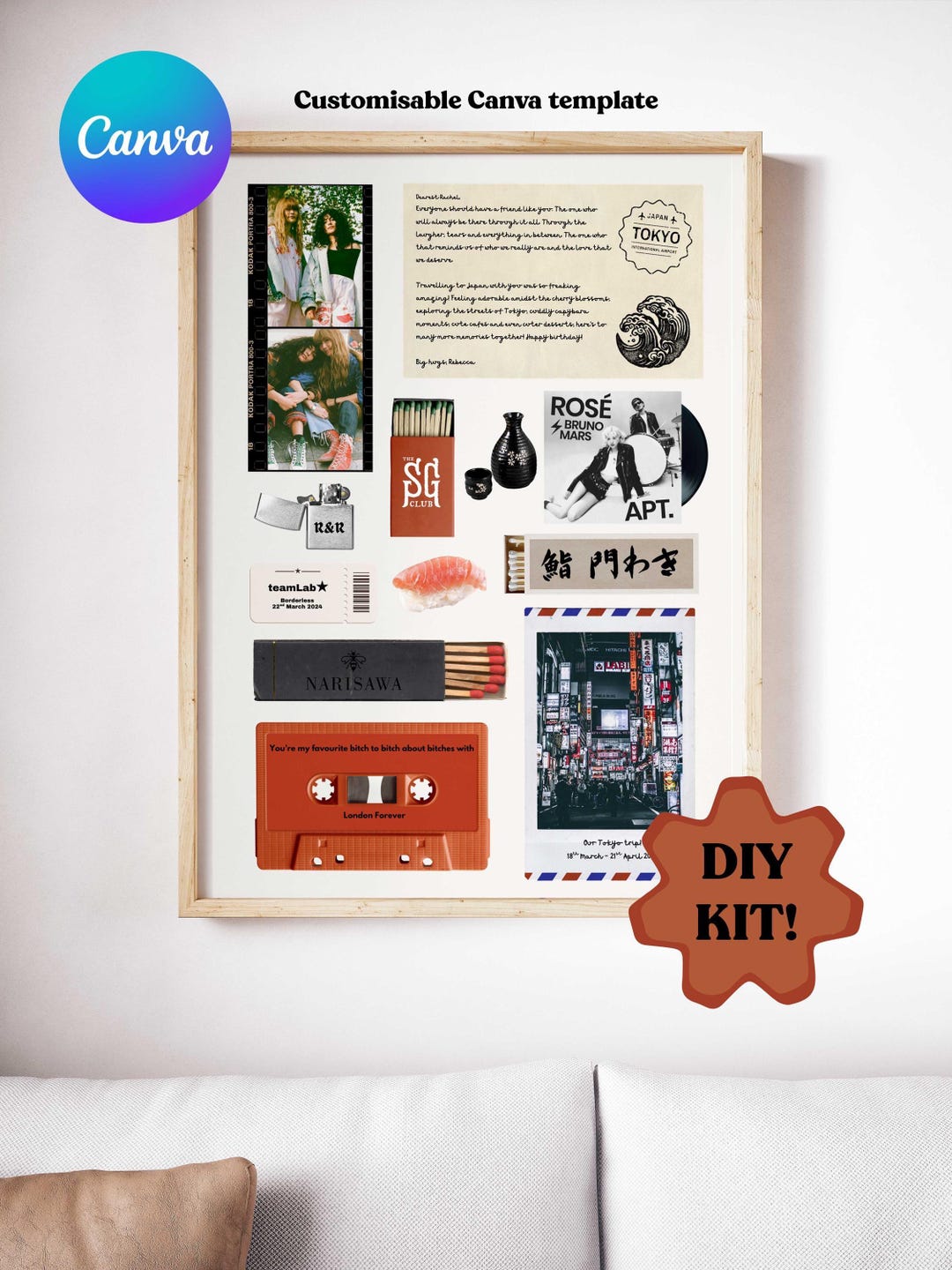 DIY Matchbox Canva Template, Custom Matchbook Art Printable, Bff Soul ...