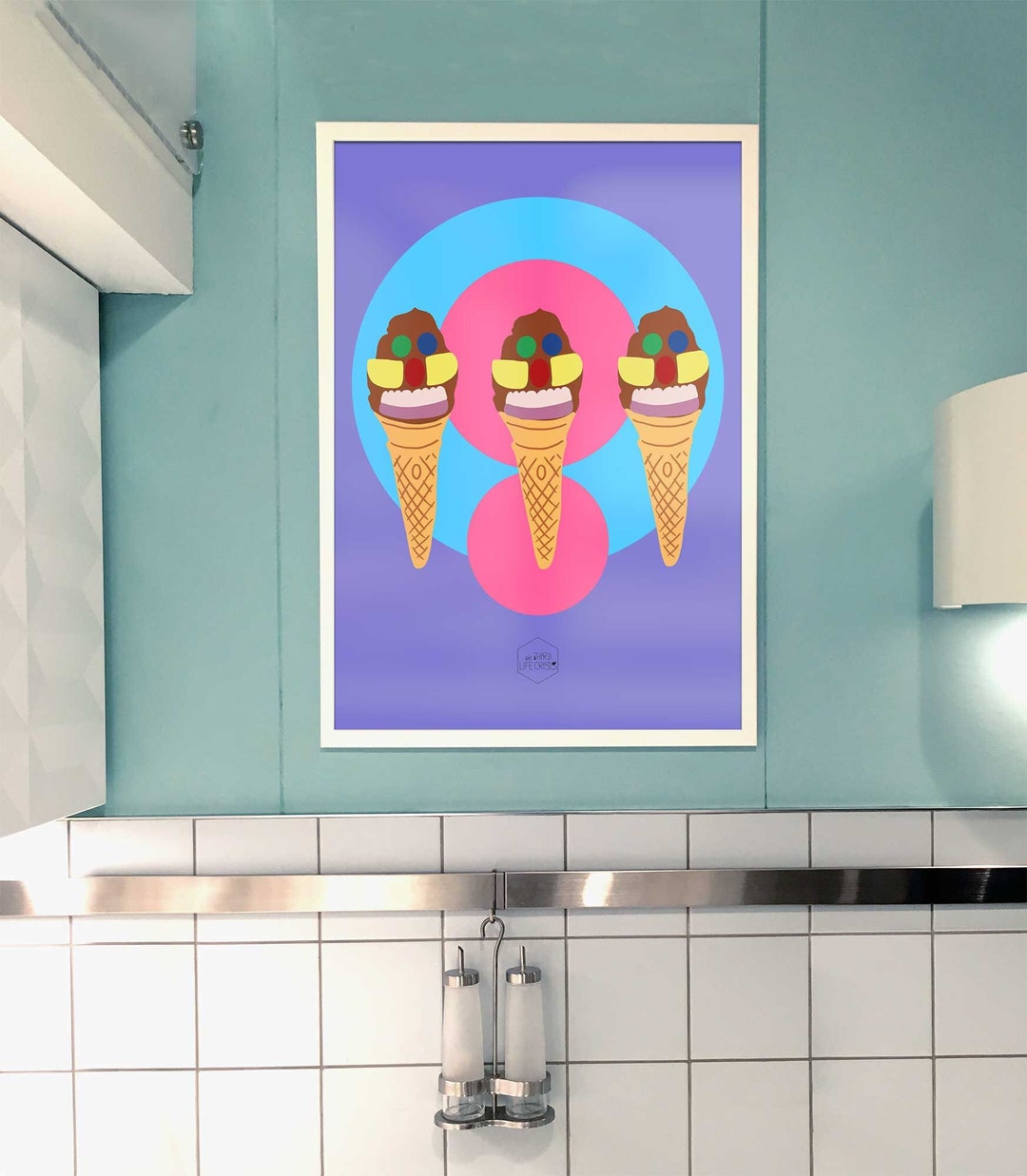 Agro Ice Cream Cone Print, Australian Nostalgia Printable Art ...