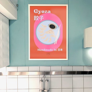 Japanese Gyoza Print, Dumplings Print, Gyoza Poster, Dumplings Art ...