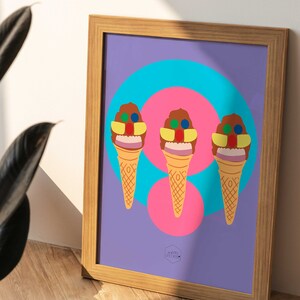 Agro Ice Cream Cone Print, Australian Nostalgia Printable Art ...