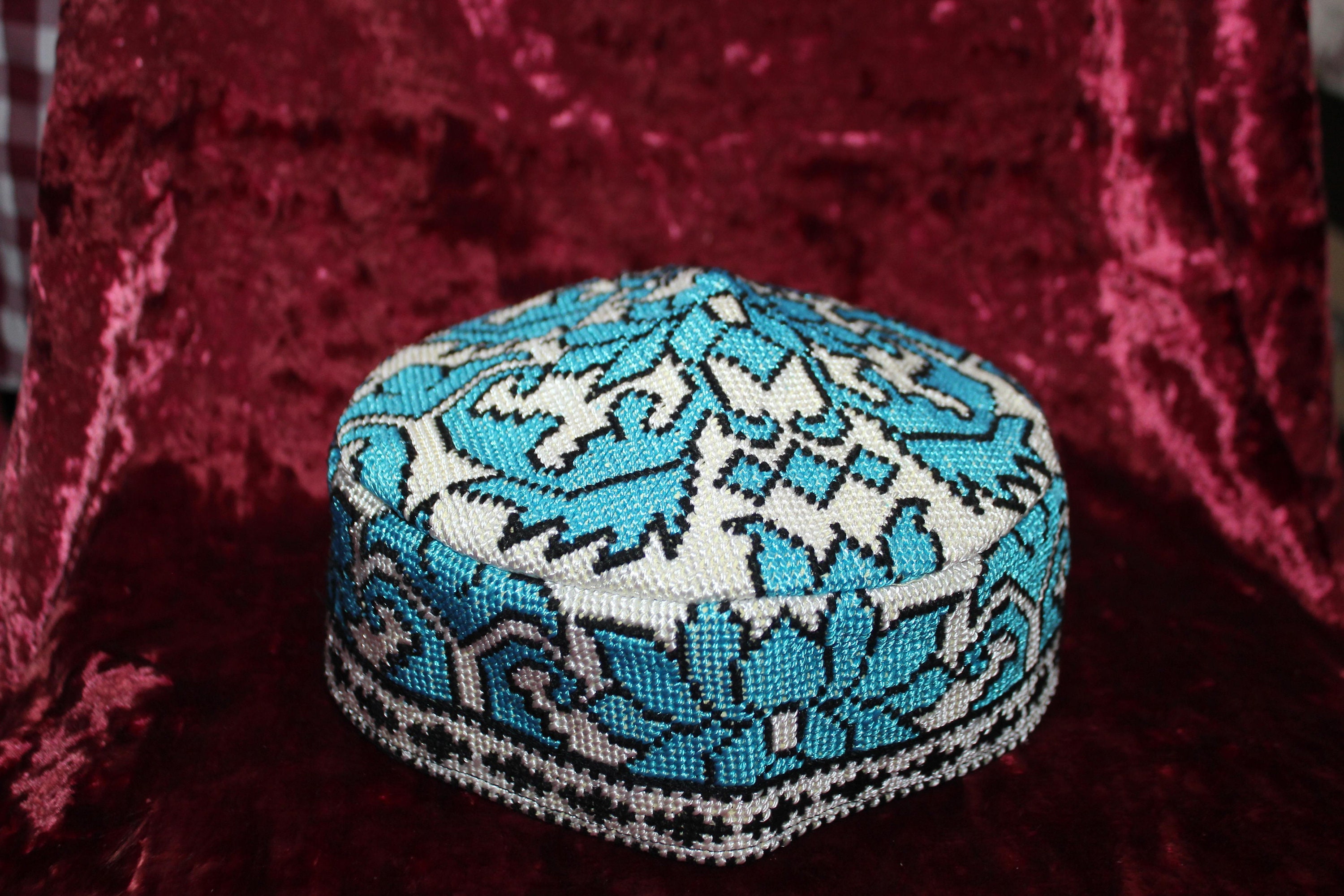 Uzbek Duppi Cap Hat Skull Cap Kufi Hat Embroidered Ethnic Gift - Etsy