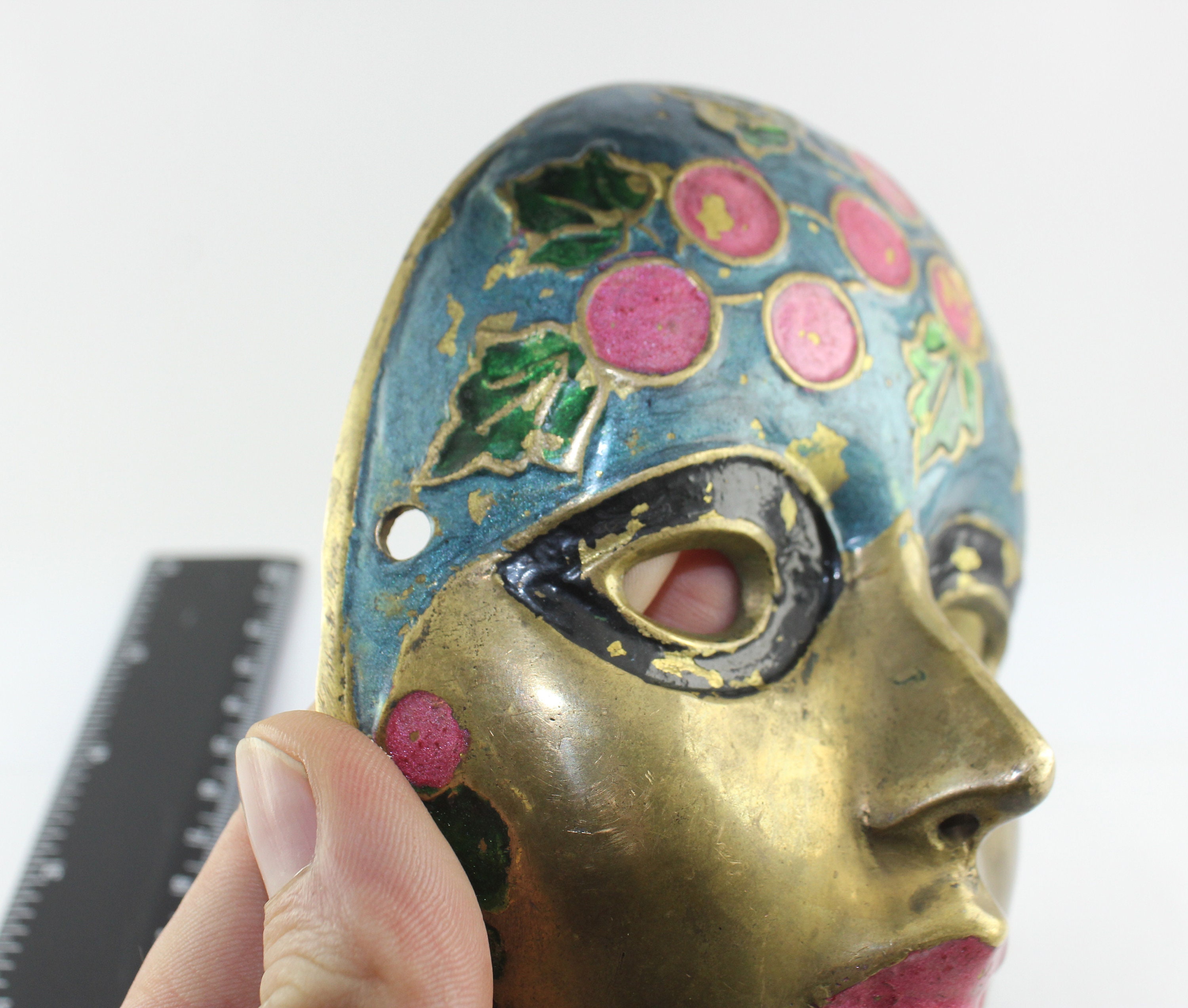 Antique Rare Metal Mask for Child Asian Art mask | Etsy