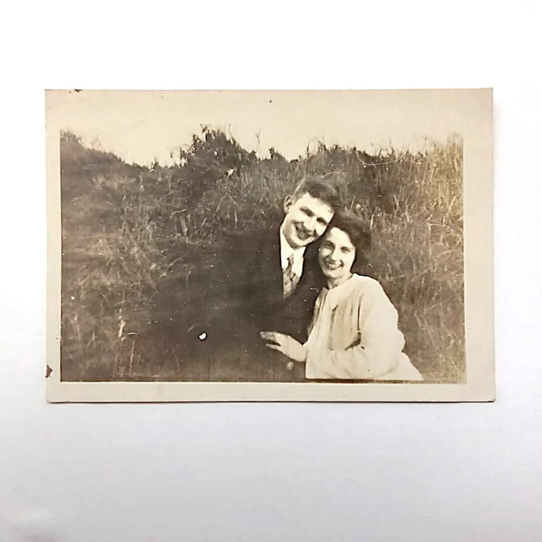 Antique Lovers Photo From 1930s Irish Photo of Couple in a Hayfield ...
