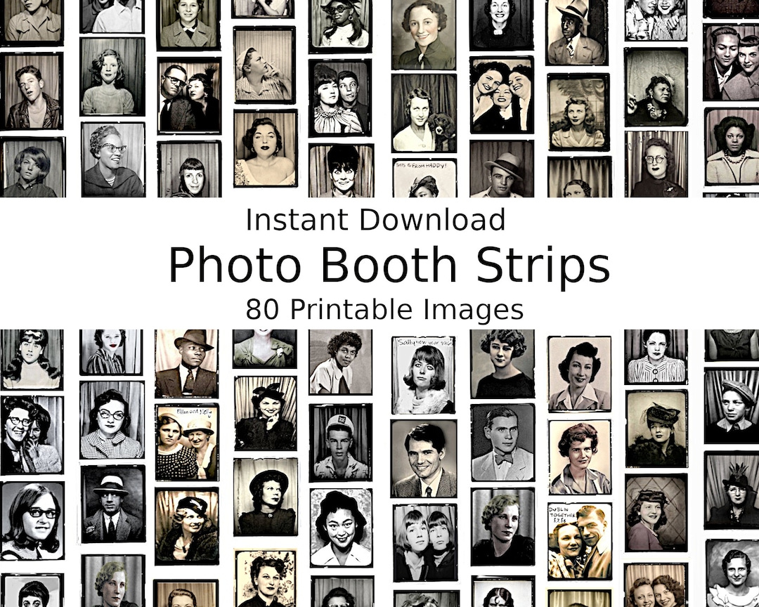 Printable Scrapbook Paper Photo Booth Strips for Altered Art Junk ...