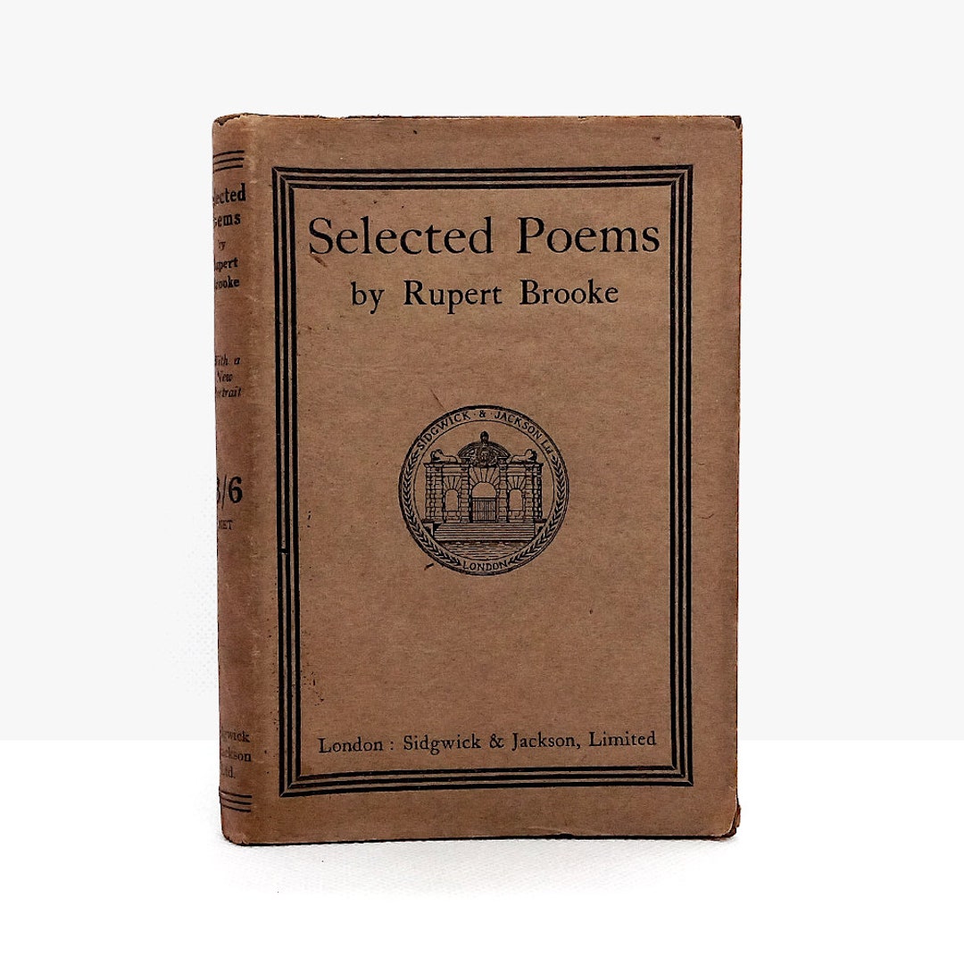 Antique Poetry Book, Selected Poems by Rupert Brooke Antique 1917 ...