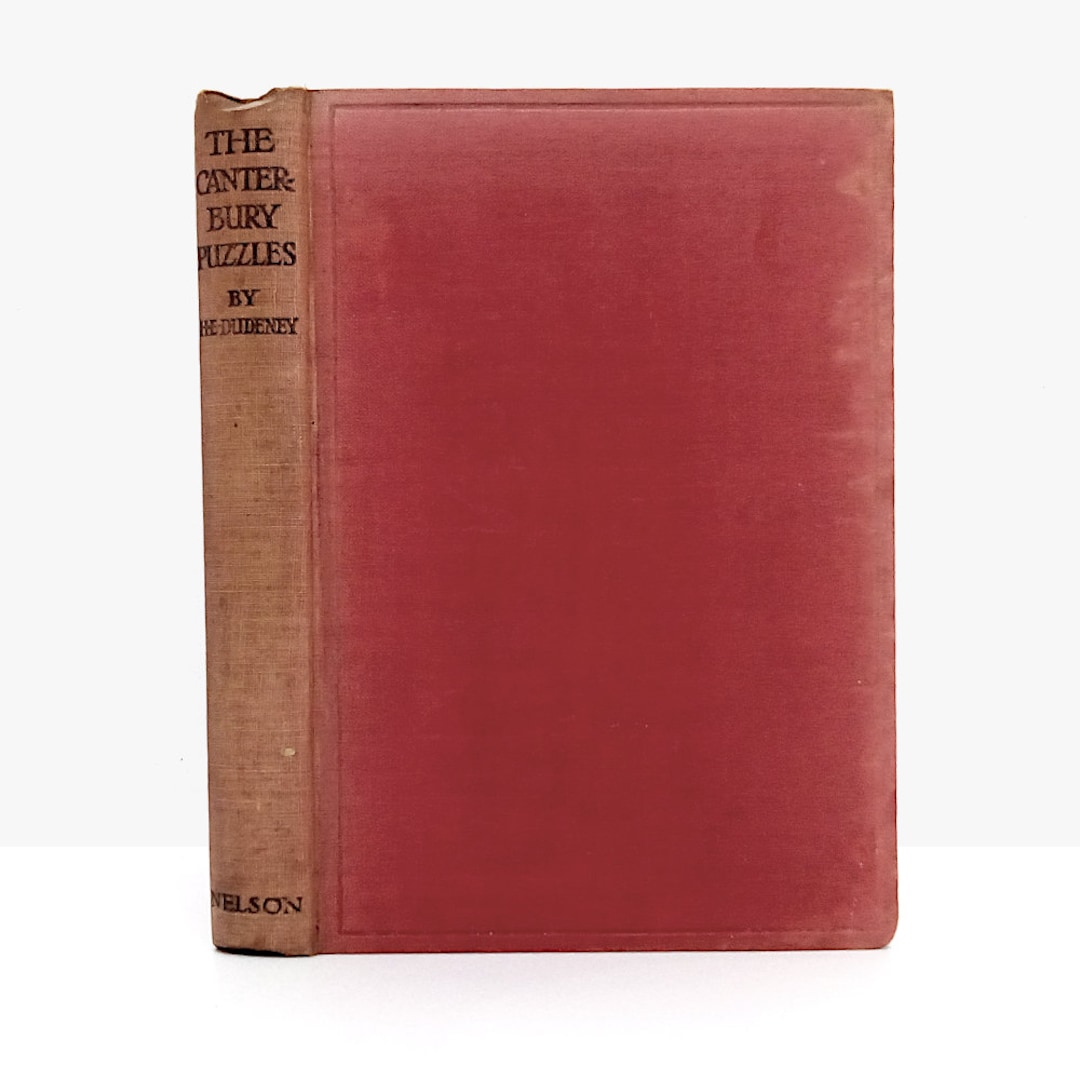 Maths Puzzle Book by Henry Dudeney the Canterbury Puzzles 1919 Second ...