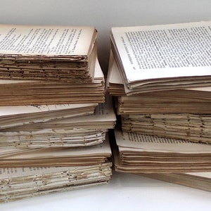 Aged Book Pages Old Book Pages Naturally Aged Paper Craft Gift Antique ...