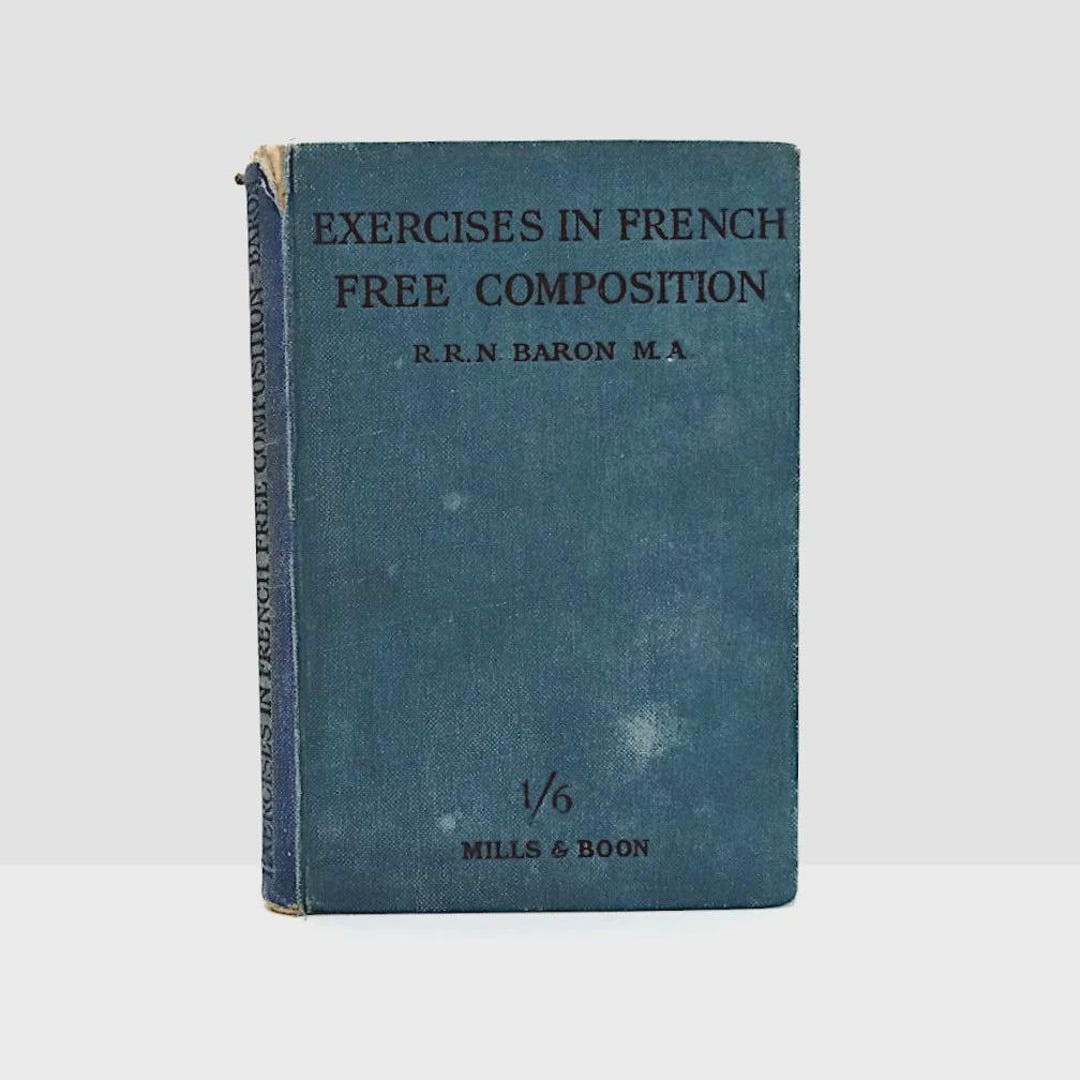 Exercises in French Free Composition by R Baron Antique Edwardian ...
