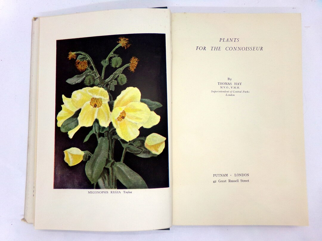Plants for the Connoisseur by Thomas Hay 1st Edition Book Antique ...