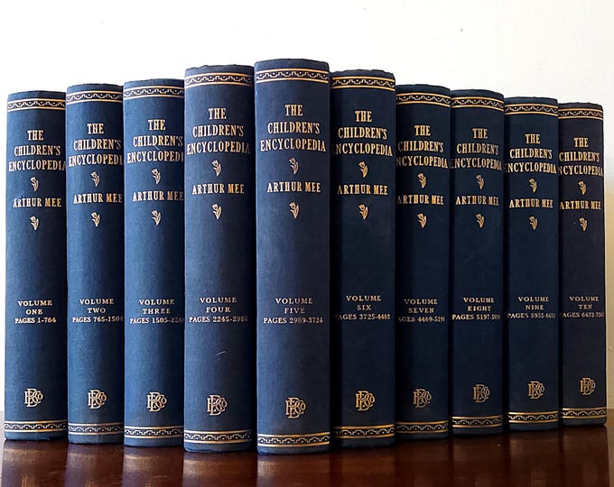 The Children's Encyclopedia by Arthur Mee Complete 10 Volume Set 1950s ...