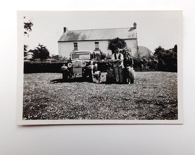 Vintage Car Photo From Ireland 1930s Black and White Photo Irish ...
