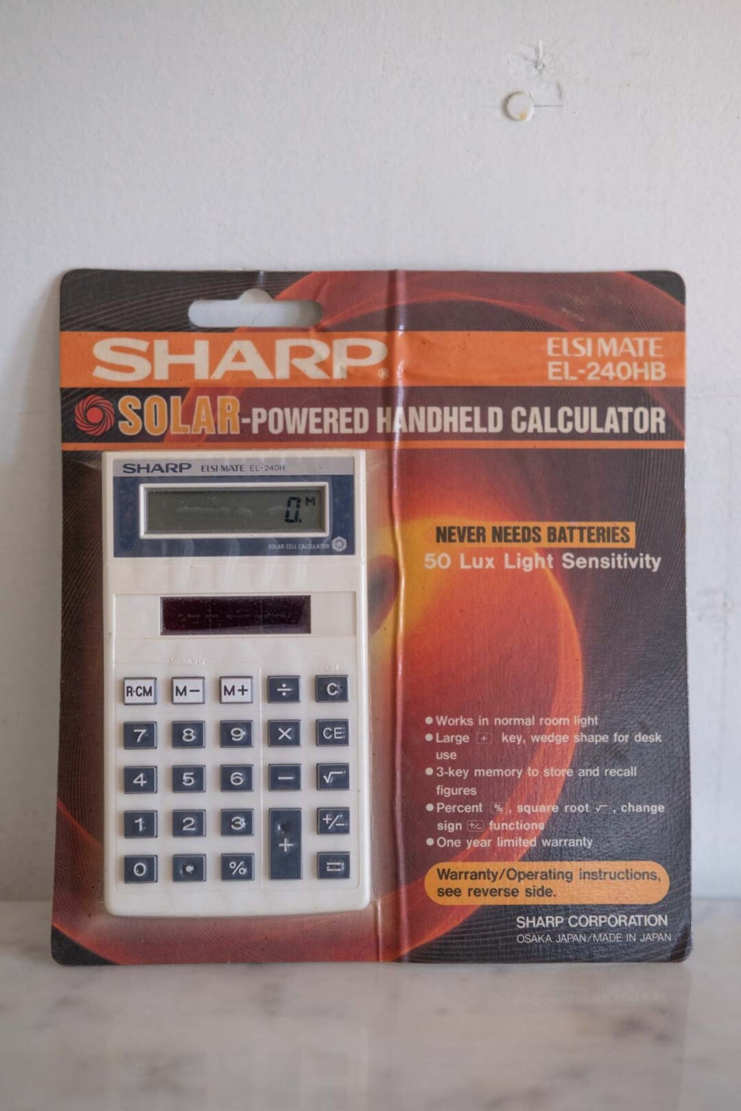 Sharp Solar Powered Calculator Elsi Mate El-240hb - in Original Packaging! Works! (1980s) - Etsy