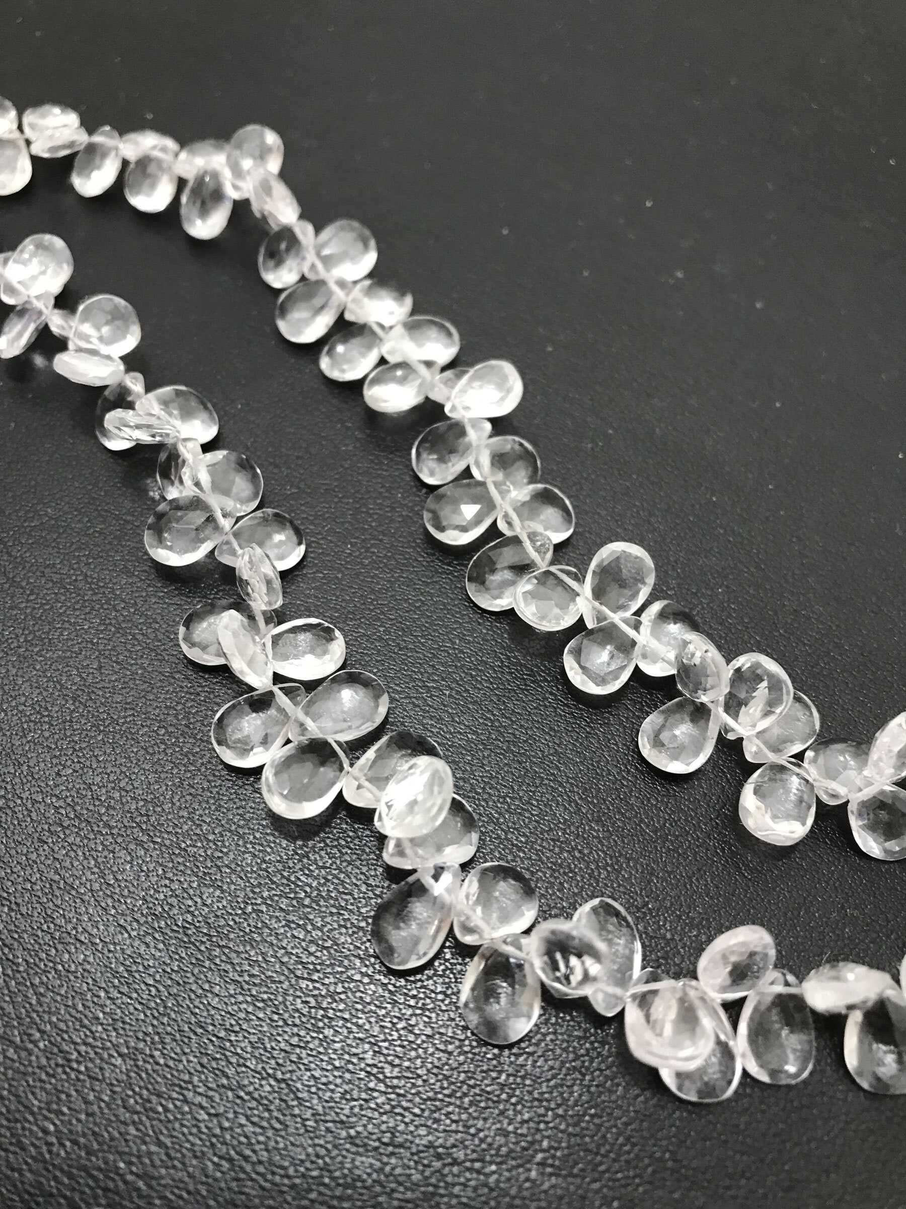 Crystal Quartz Faceted Pears 5x8to6x9mm 8inches 70 Cts/crystal - Etsy ...