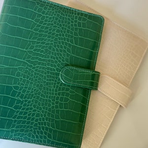 A5 Croc Planner 100% Vegan Leather 6 Rings White - Etsy