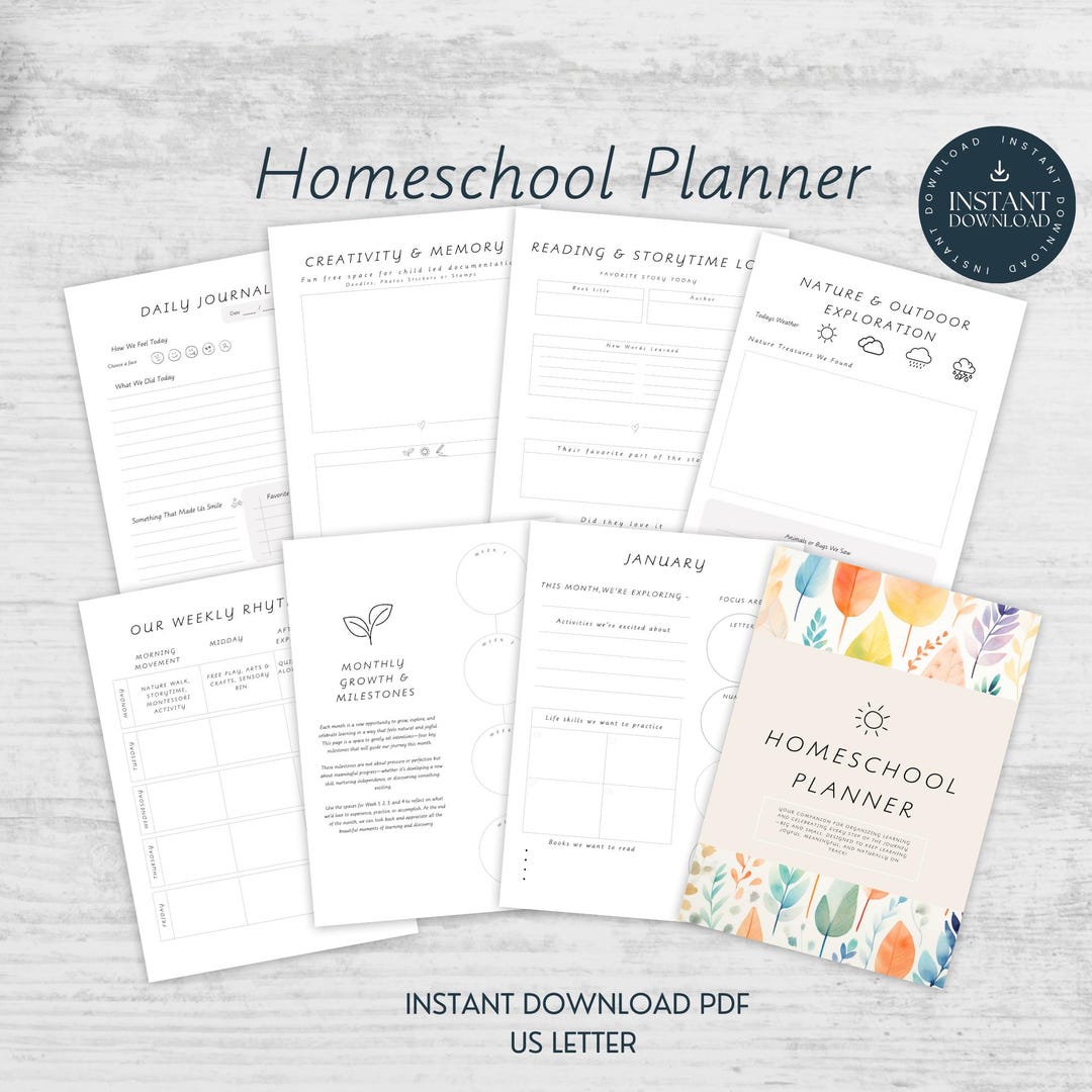 Homeschool Planner | Early Childhood Planner | Printable Undated ...