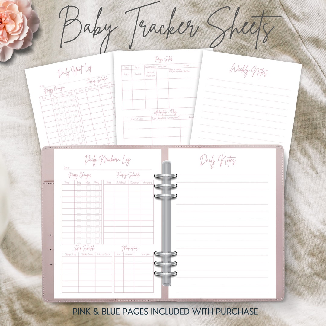 Baby Daily Tracker, Newborn Infant Log (printable PDF) - Etsy