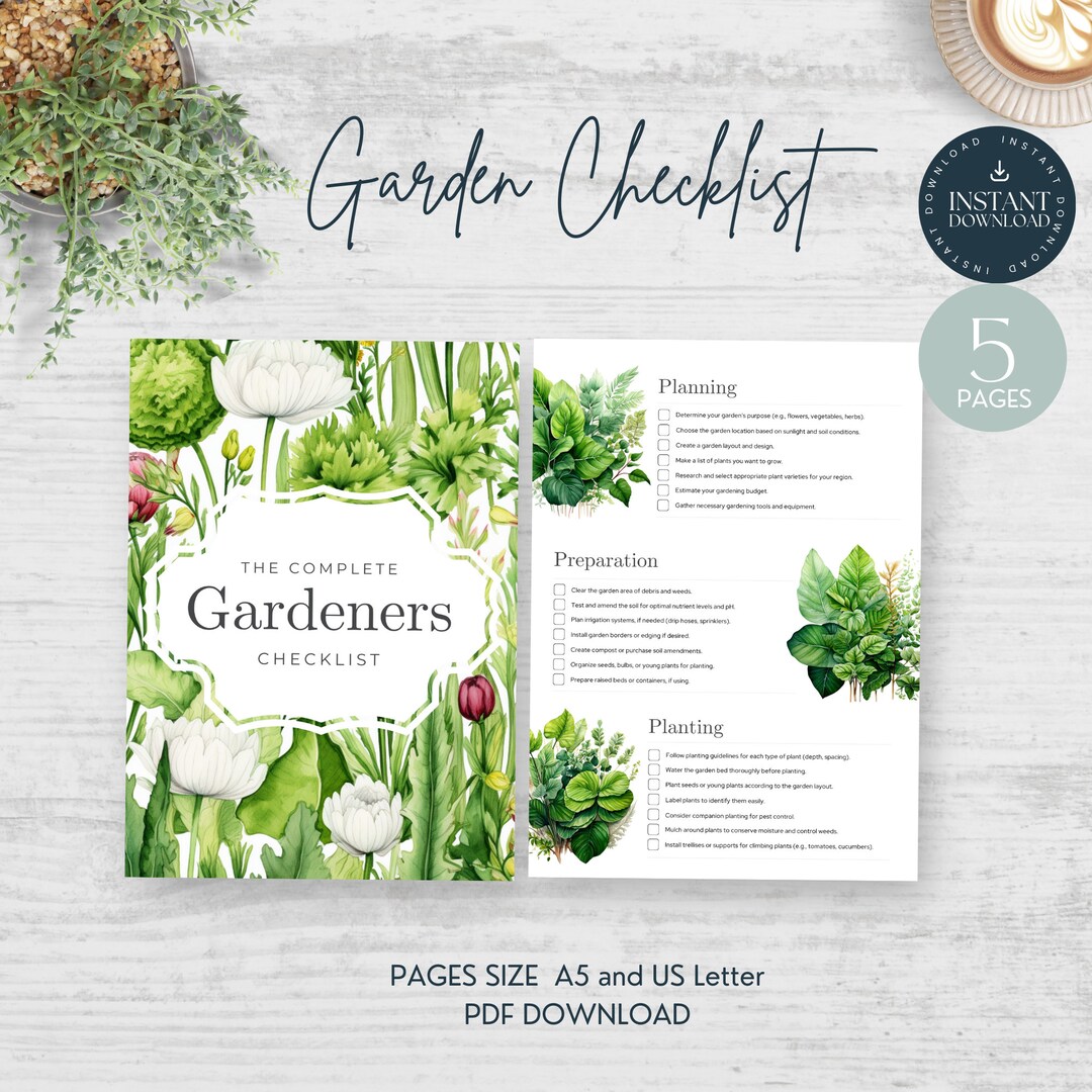 Garden Guide Checklist, Garden Planning, Preparation, Plant Tags ...